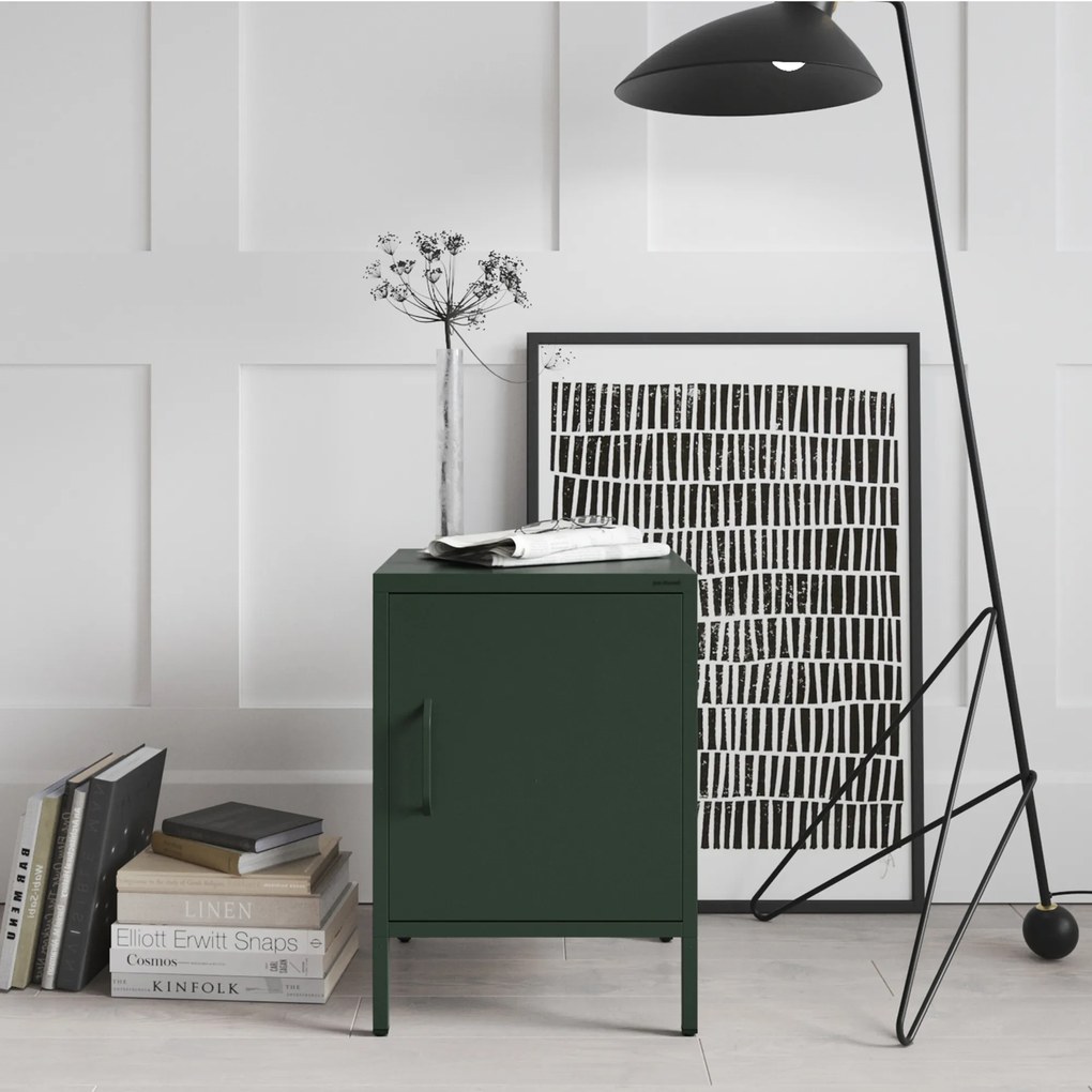 Noční stolek MIA, 424 x 595 x 400 mm, Modern: zelená láhev barva