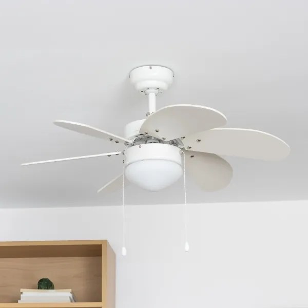 ZEVENTI - Stropní ventilátor FAMARA 1xE14/60W/230V bílá