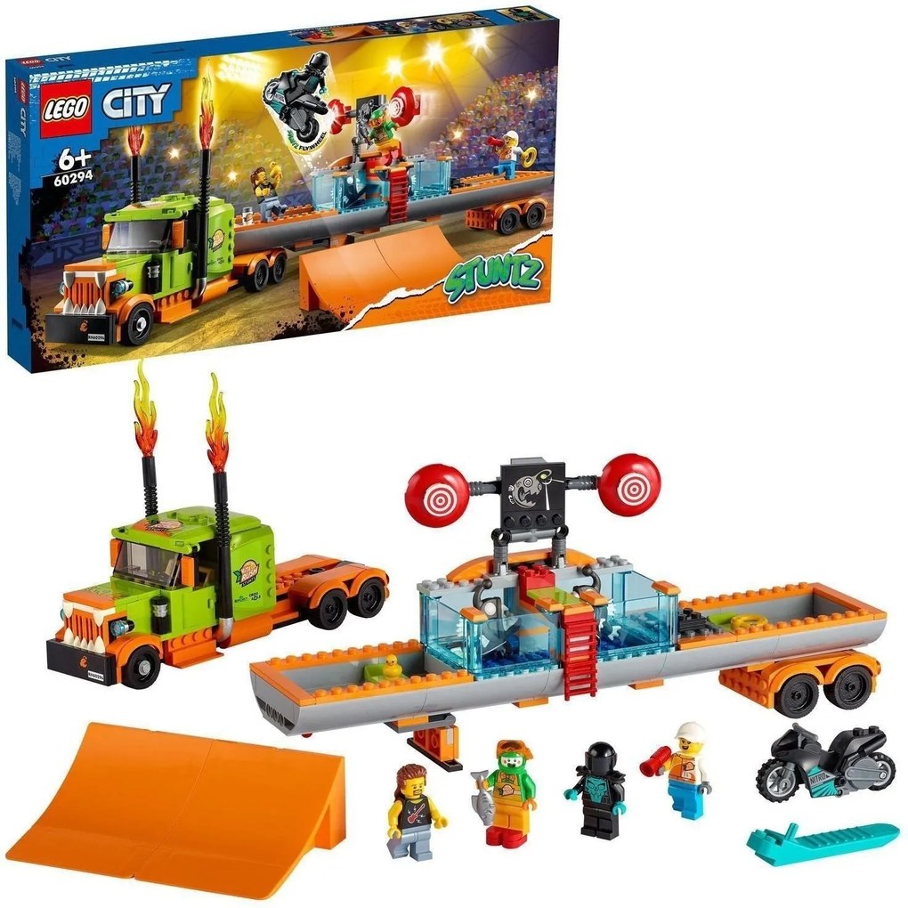 Lego stavebnice lego city 60294 kaskadérský kamión