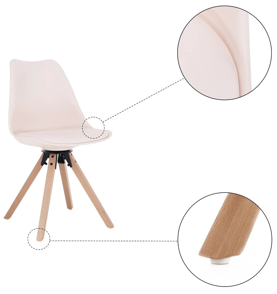 Otočná židle Dolena (perlová ekokůže). 1028910