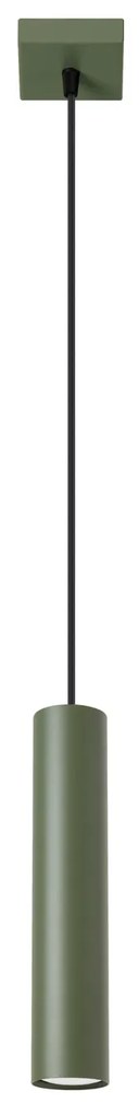 Sollux Lighting Závěsná lampa LAGOS 1 olivově zelená