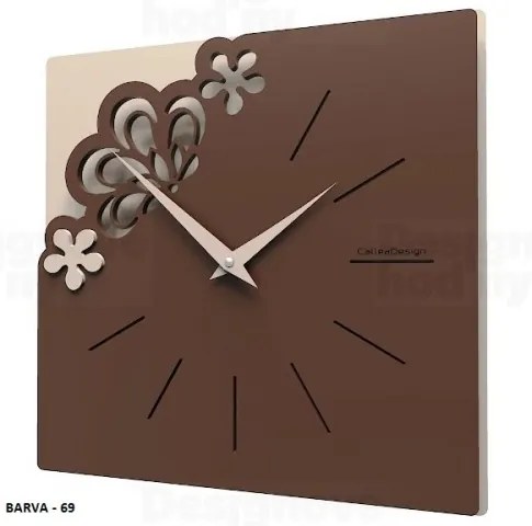 CalleaDesign 56-10-1 Merletto Small čokoládová-69 - ral8017 30cm nástěnné hodiny