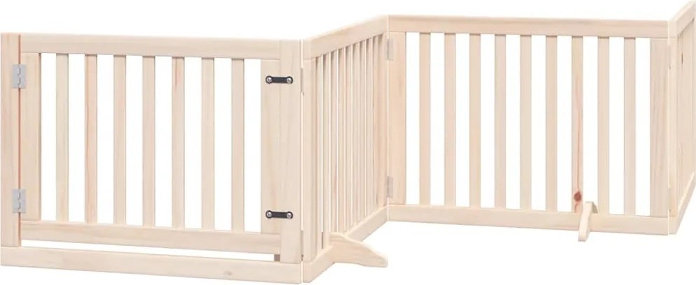 Zábrana pro psy s dvířky skládací 12 panelů 960 cm topol 3155668