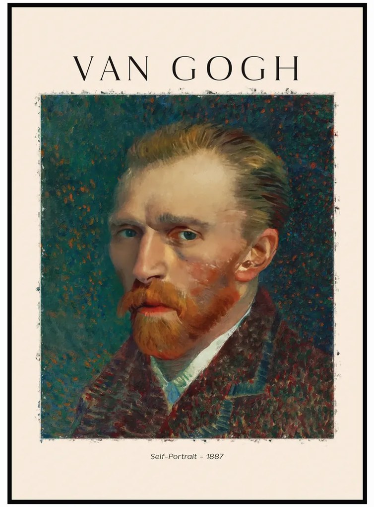 Vincent van Gogh - Autoportrét 1887 30 x 40 cm