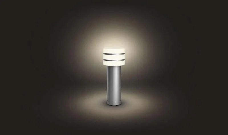 PH 17405/47/P0 Hue White Venkovní sloupkové svítidlo Philips Tuar 17405/47/P0 nerez, 2700K, 40cm - PHILIPS HUE (915005561601)