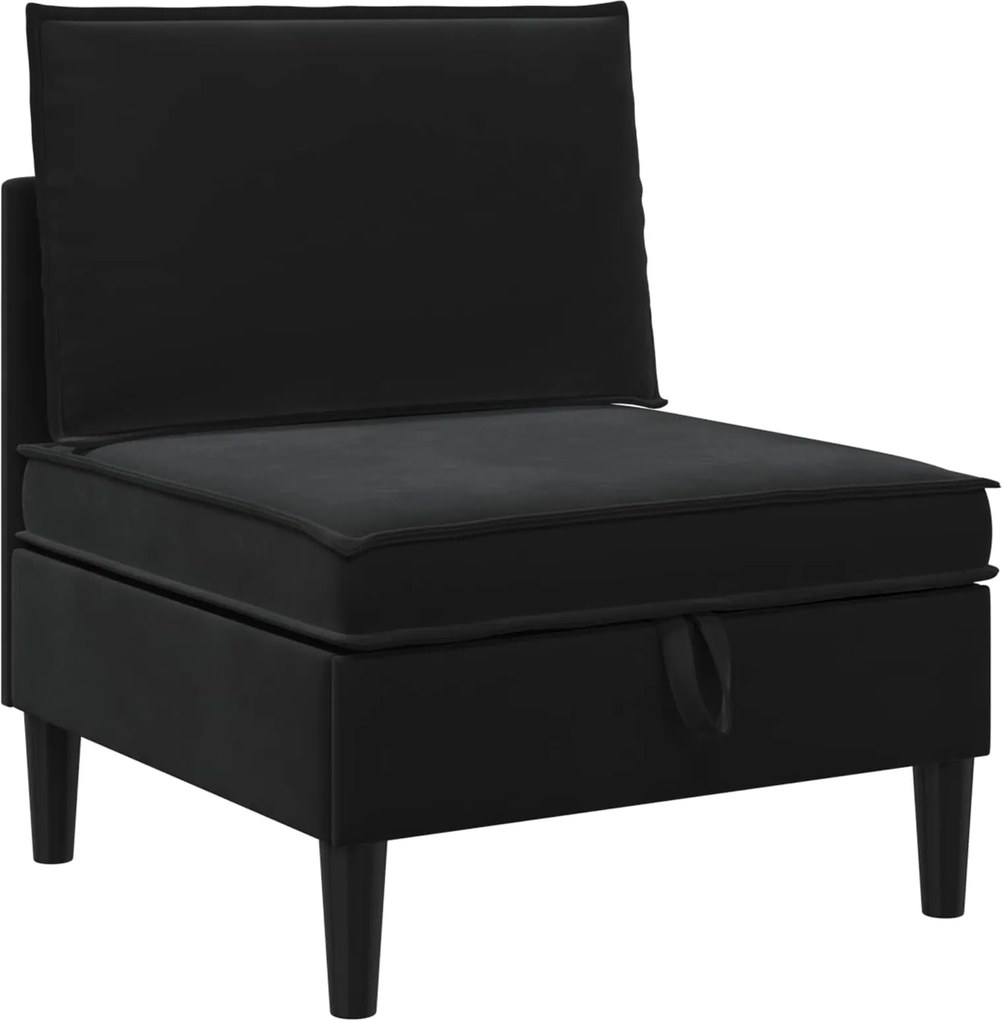 Sada nábytku do obývacího pokoje 3 ks Černá Samet 3413753
