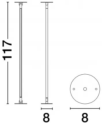 LED černé designové stropní svítidlo Sima