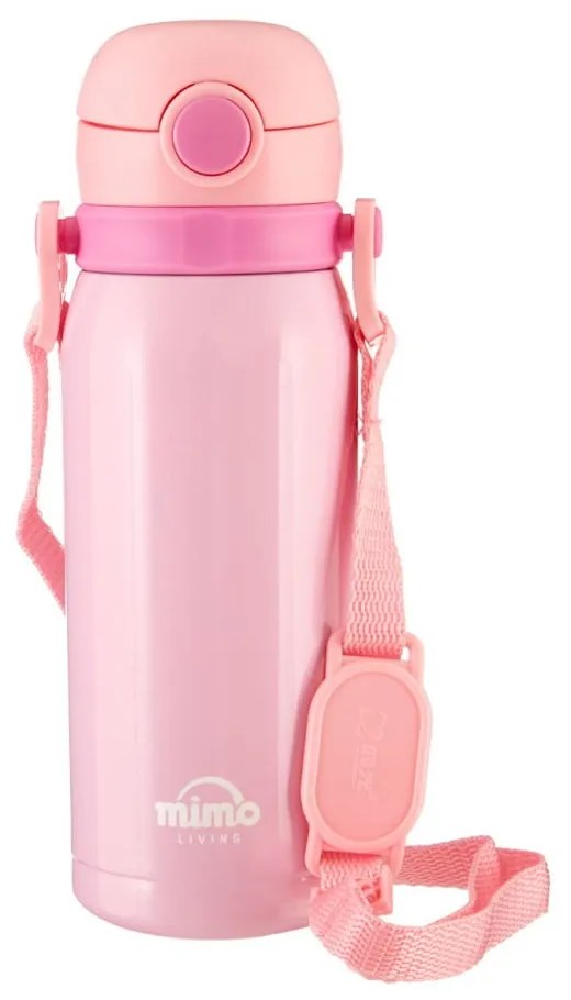 Světle růžová termolahev Premier Housewares Mimo Kids, 450 ml