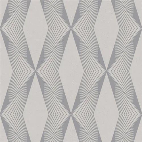Vliesové tapety na zeď LIVIO geometrický vzor šedý na hnědém podkladu