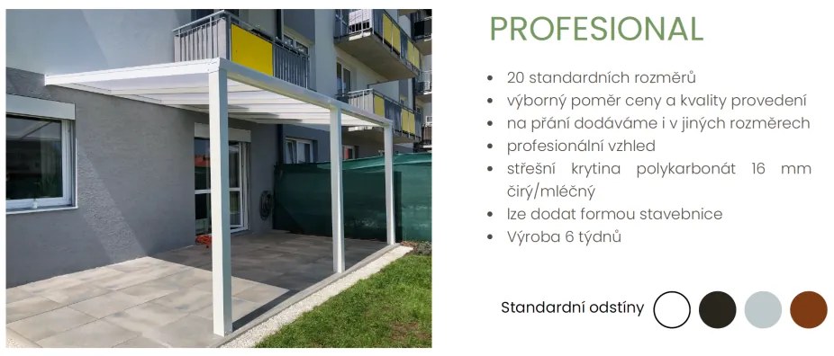 Hliníková pergola PROFESIONAL 6000x3000