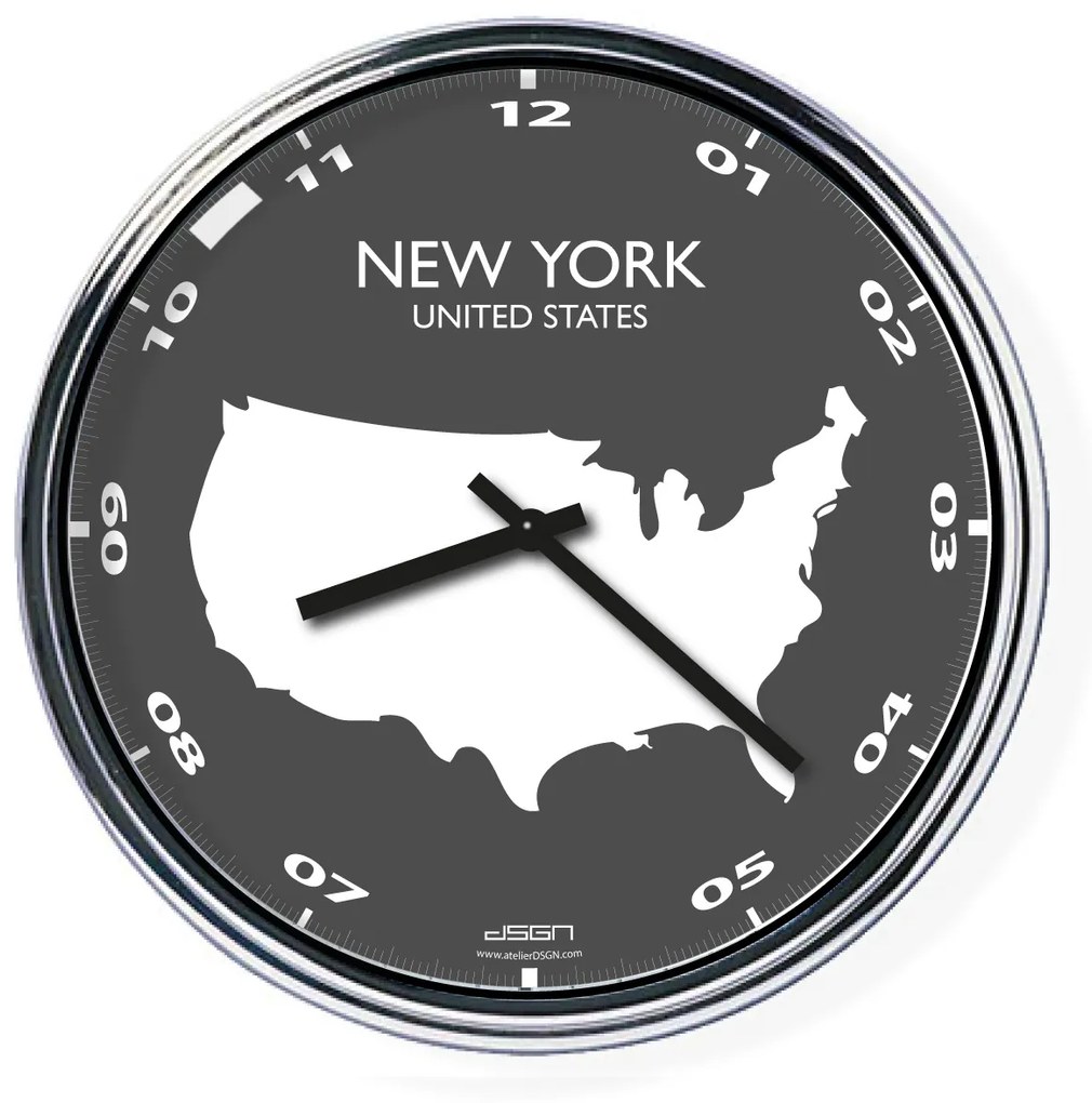 Kancelářské nástěnné hodiny: New York (32 cm), Výběr barev Tmavé