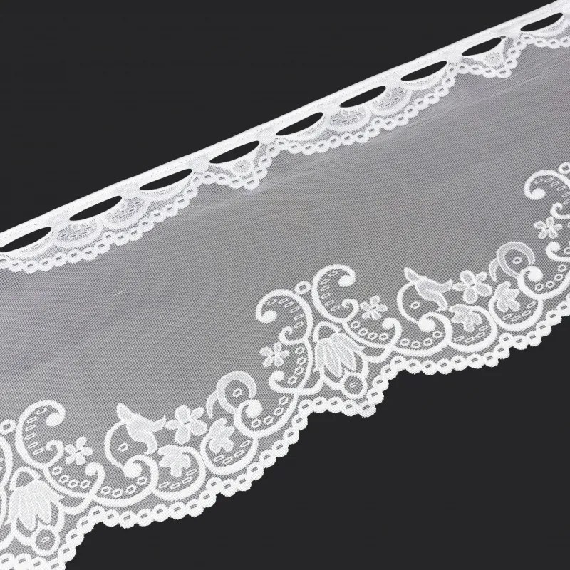 Vitrážová žakárová záclona 7457, výška 40 cm, metráž