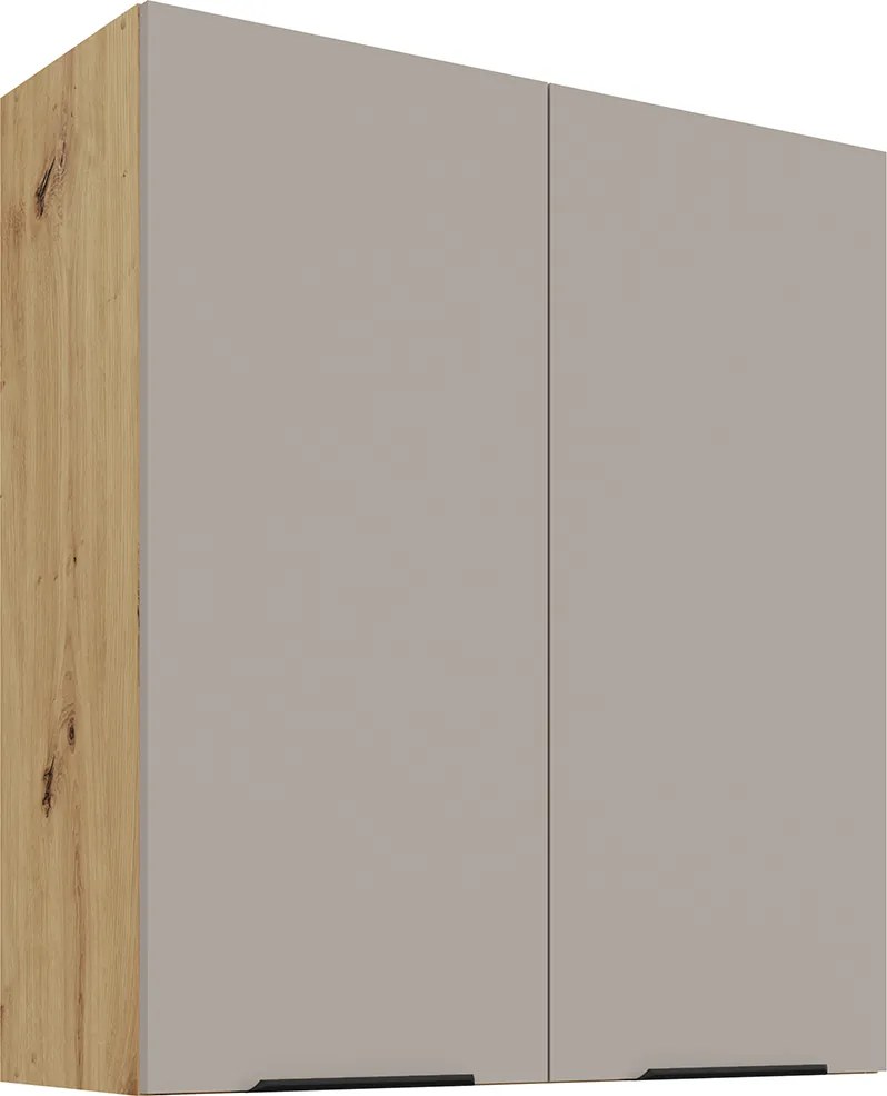 ARIA li | horní skříňka 80 G-90 2F policová | 80 cm | VYSOKÁ | ANTI FINGERPRINT povrch | artisan/béžová