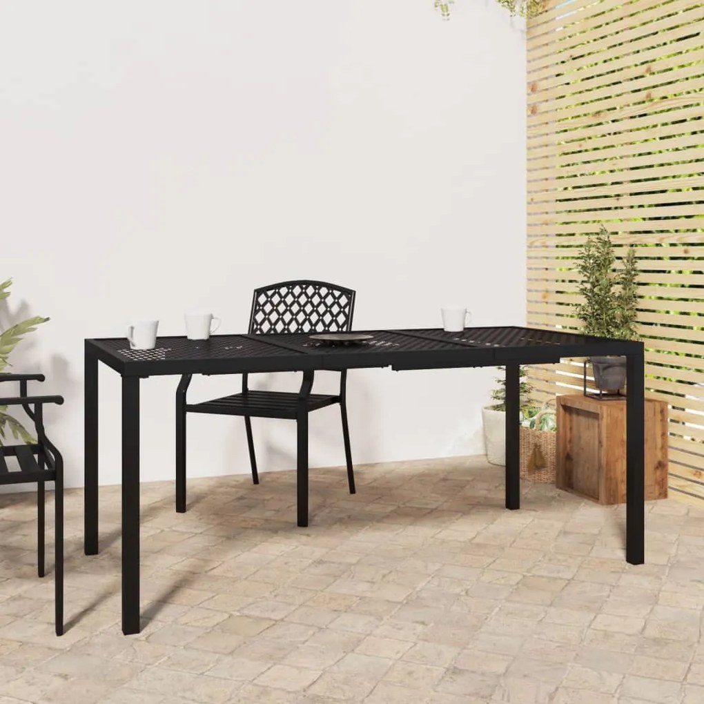 vidaXL Zahradní stolek antracitový 165 x 80 x 72 cm ocel