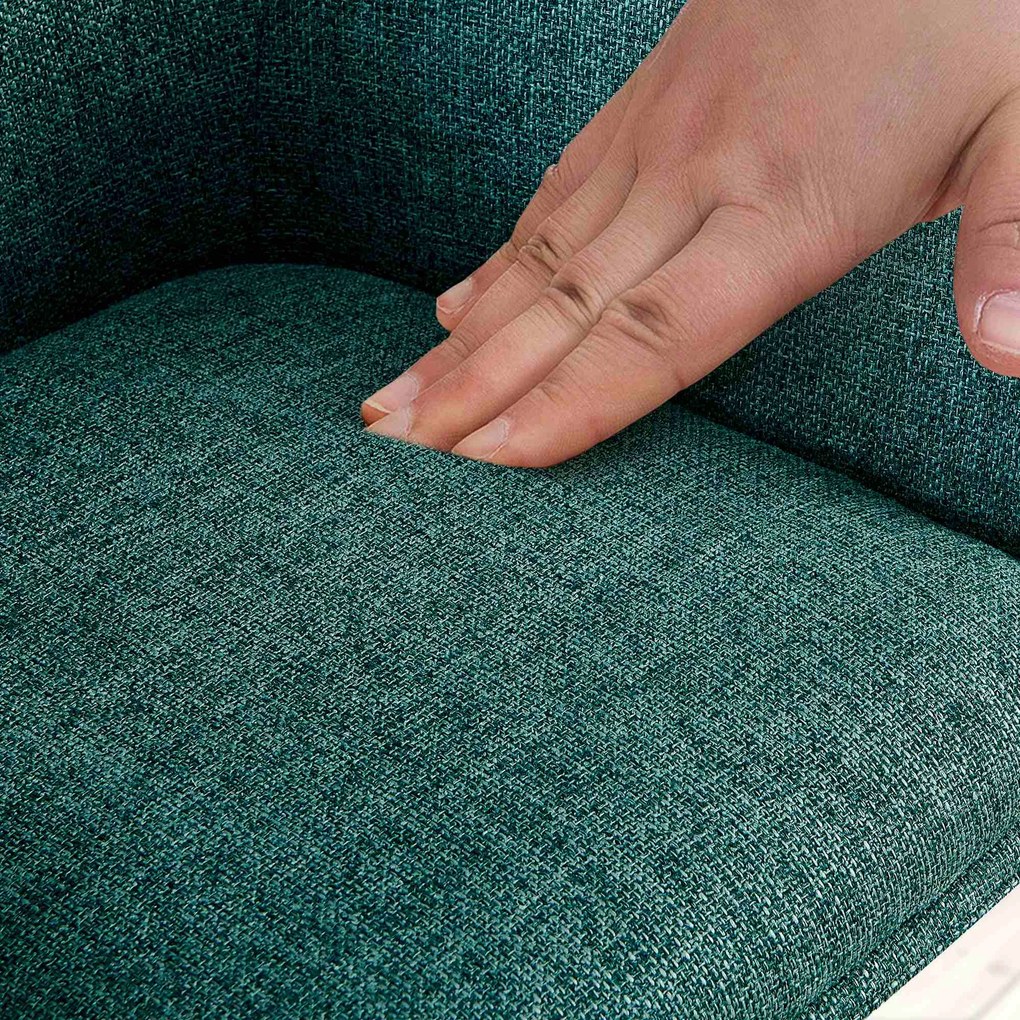 Sada 2 ks židle Tipton látka – tmavě zelená