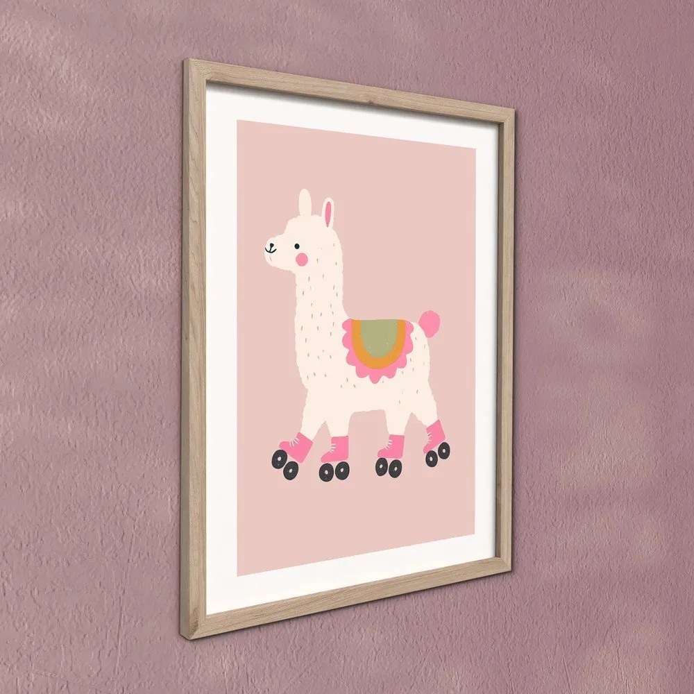 Dětský obrázek 30x40 cm Roller Llama – Styler