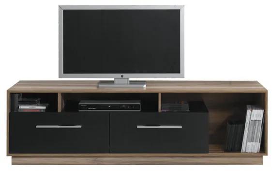 TV stolek (dlouhý) - Marillac 7, Odstíny 8-Systémy A černá / ořech baltimore