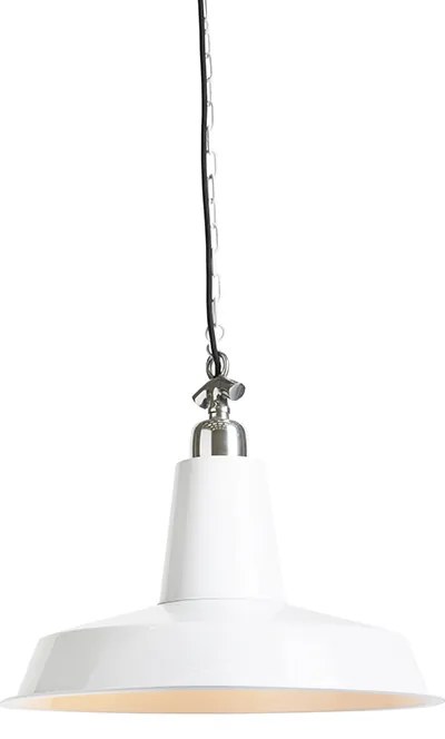 Sada 2 průmyslových závěsných lamp bílá - Warrior