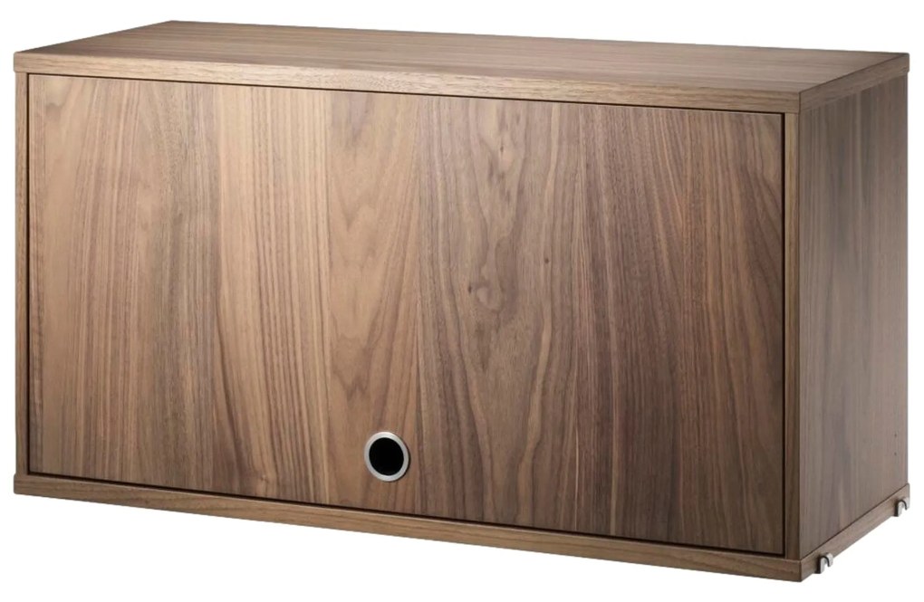 STRING Skříňka Cabinet with Flip Door, Walnut