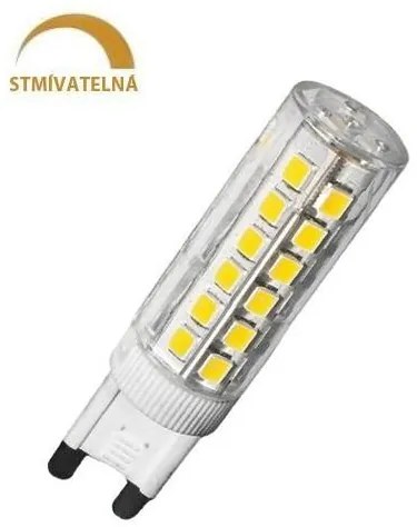 LED21 LED žárovka 6W 88xSMD2835 G9 600lm CCD Studená STMÍVATELNÁ