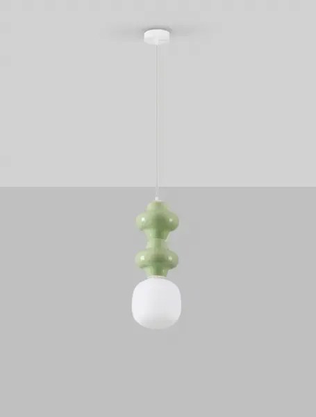 LED zeleno-bílé moderní svítidlo Clio