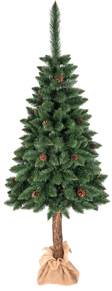Vánoční stromek na kmínku se šiškami 220 cm