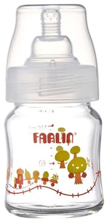 Farlin Kojenecká láhev skleněná se širokým hrdlem 120 ml