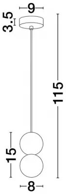 LED bílé designové svítidlo Zero 8