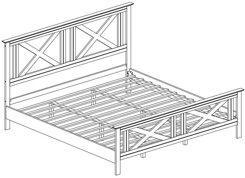 CASARREDO Postel TEXAS II 180x200 cm + 2 ks matrace LITERA 90