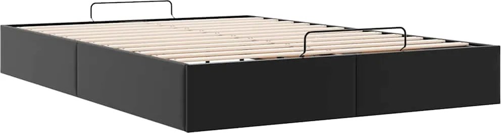 Osmanský rám postele bez matrace černá 140x190 cm umělá kůže 3310799