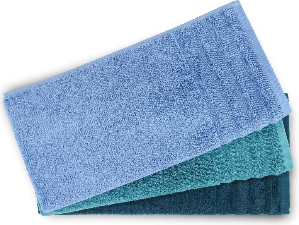 Ručníky a osušky CASA COLORATA - světle petrolejová Velikost: ručník 50 x 100
