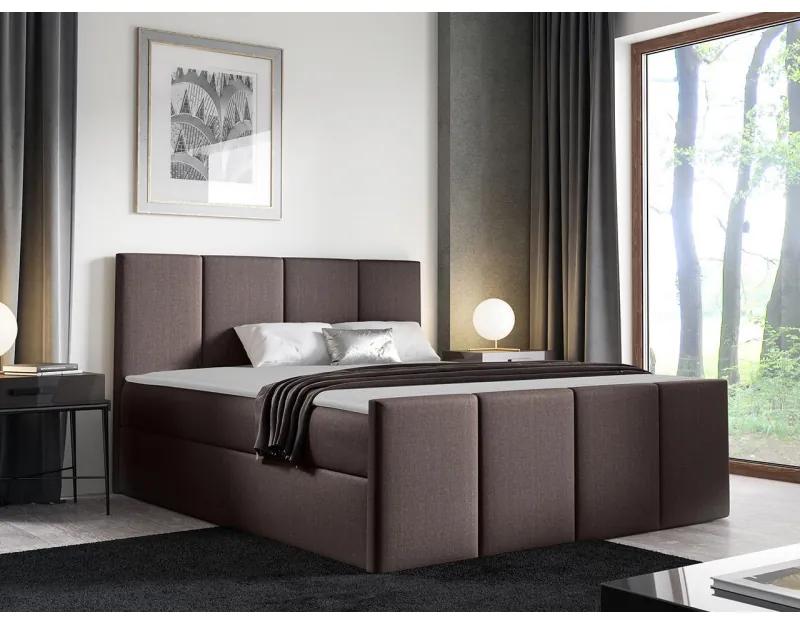 Kontinentální postel Bautista, Rozměr postele: 140x200, Barva:: ekokůže Soft 029