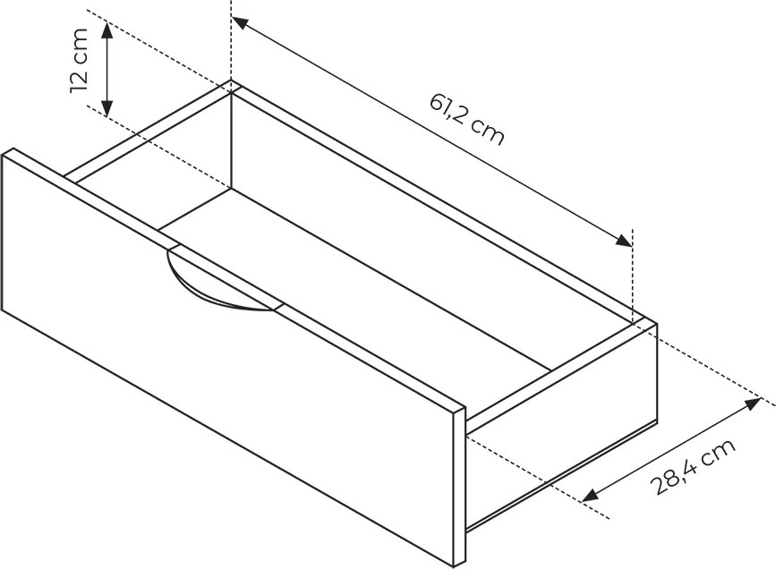 VERIS d | TV stolek RTV 195 2D2S | 195,2 cm | dub dunin