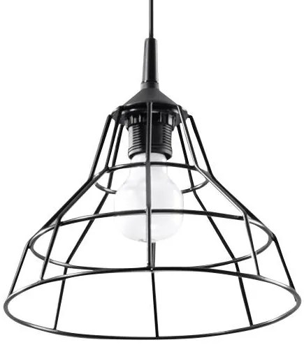 Závěsné osvětlení ve skandinávkém stylu ANATA, 1xE27, 60W, černé Sollux lighting ANATA SL.0146