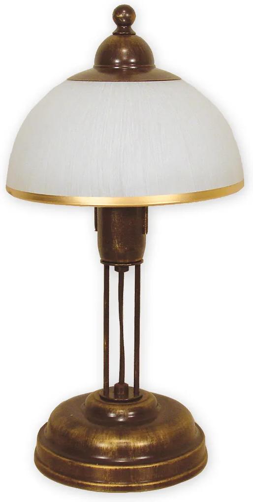 Flex stolní lampa 1 žár. / hnědá + zdobeno zlatem