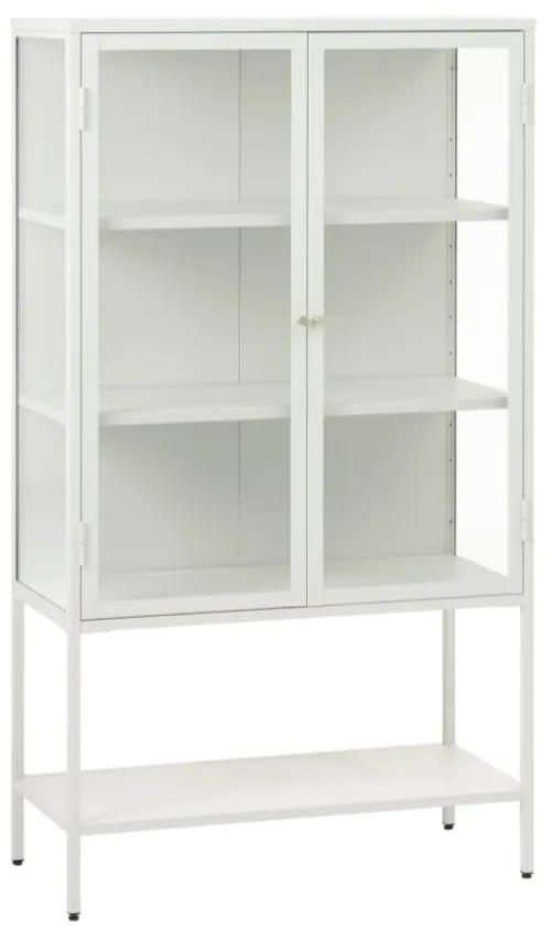 OnaDnes -20% Bílá kovová vitrína Unique Furniture Carmel 160 x 90 cm