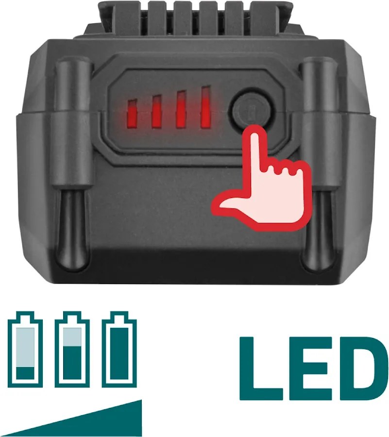 Fukar aku SHARE20V, BRUSHLESS, bez baterie a nabíječky, EXTOL INDUSTRIAL 8791907