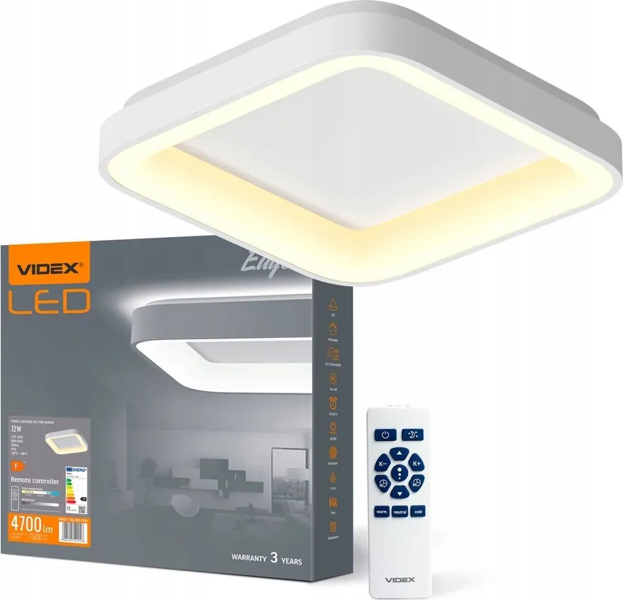 Stropní Led svítidlo VIDEX-LED-EDGE-SC-72W-BÍLÉ