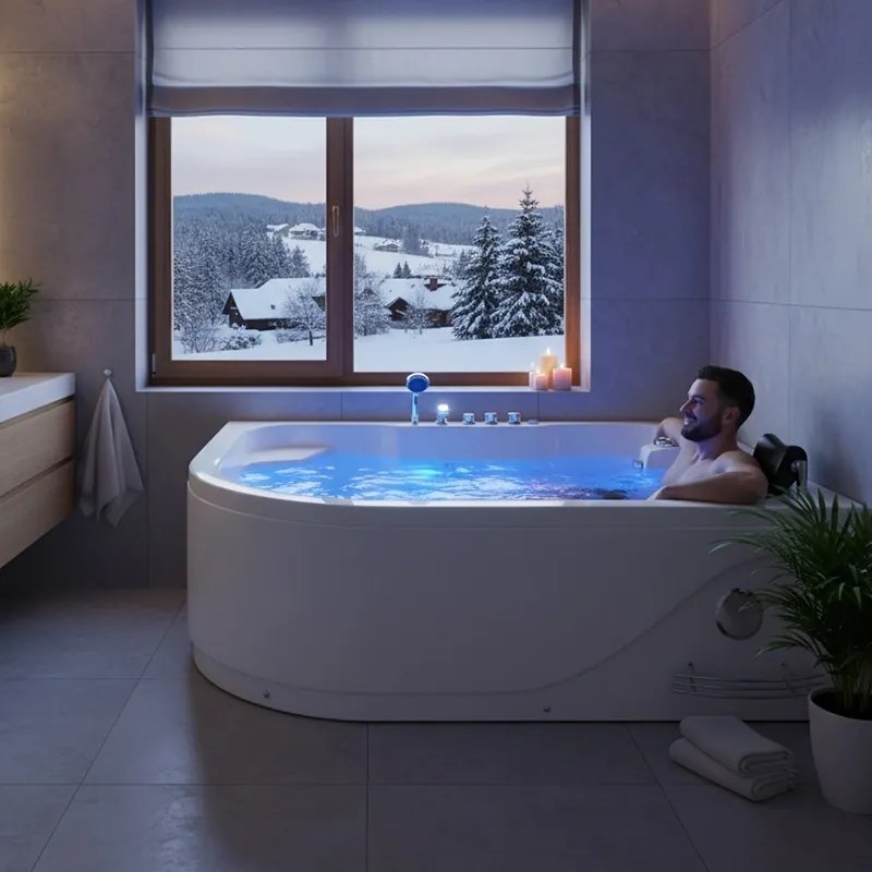 BPS-koupelny Hydromasážní vana HYD-CA631L 180x120 LEVÁ bez ohřevu vody