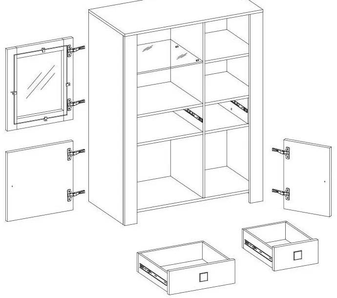 Prosklený regál NAVID