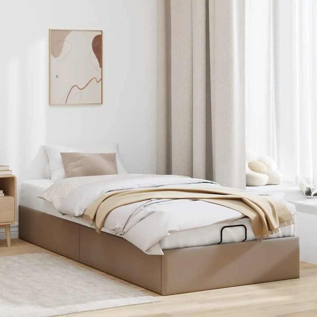 Osmanský rám postele bez matrace cappuccino 90x200cm umělá kůže 3310783