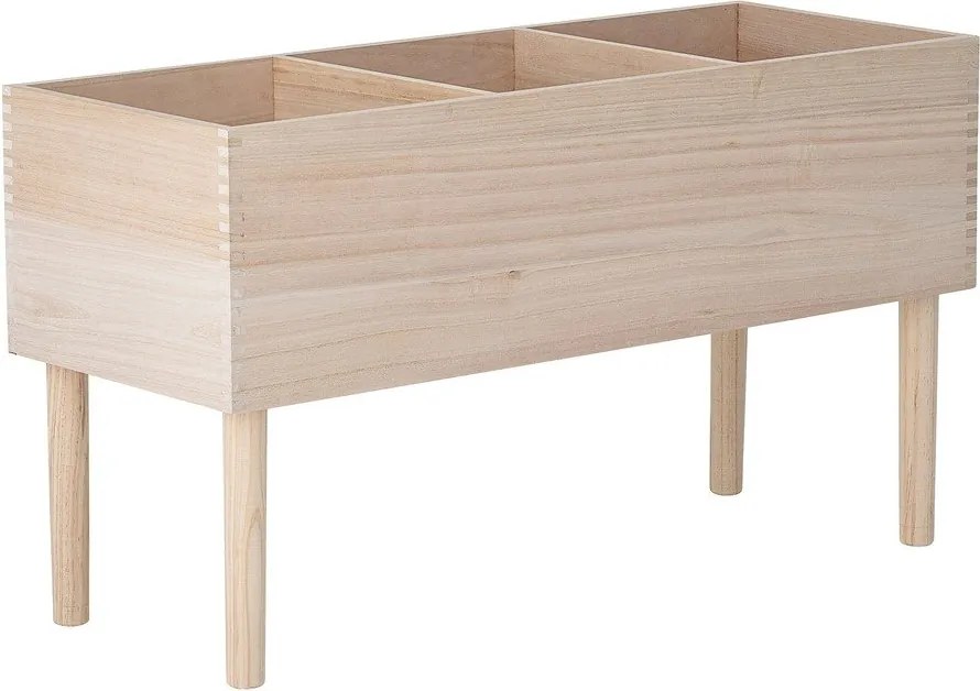 Knihovna z masivu pavlovnie ve světle přírodní barvě 91x50x35 cm Douve – Bloomingville