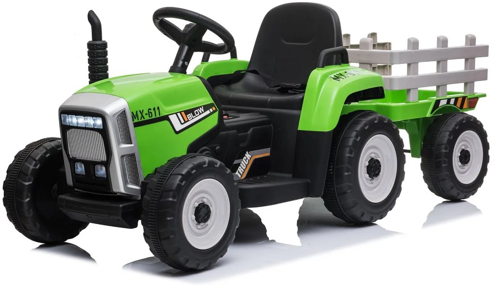 Dětské elektrické autíčko BestBerg BBCC-30G – traktor / nosnost 30 kg / zelená