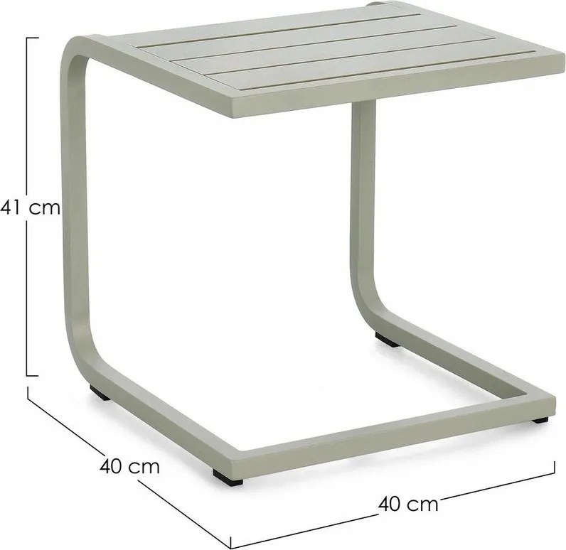 Hliníkový zahradní stolek 40x40 cm Taylor – Bizzotto