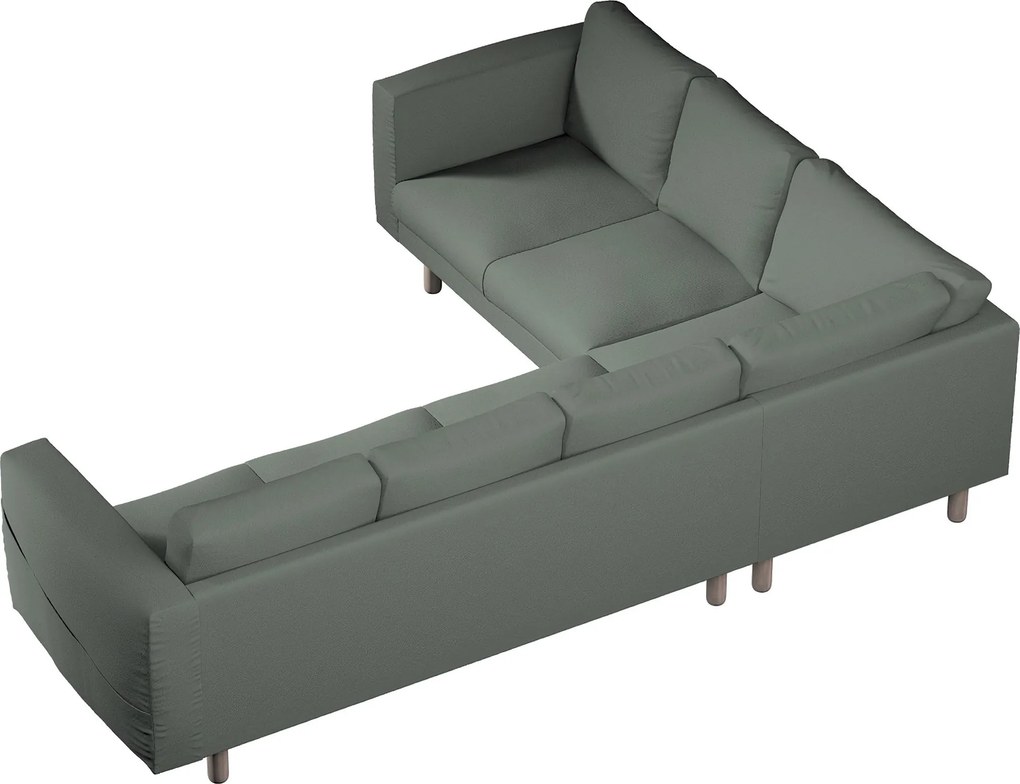 Potah na pohovku IKEA Norsborg rohová 5-místná barva zelená látka pletený vzor