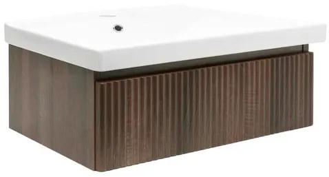 Koupelnová skříňka s umyvadlem SAT Evolution 98x30x44,8 cm ořech mat SATEVO100NAU1