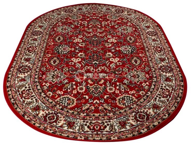 Sintelon, Kusový koberec Teheran Practica 59/CVC ovál, 160x230, červená, chodba / předsíň