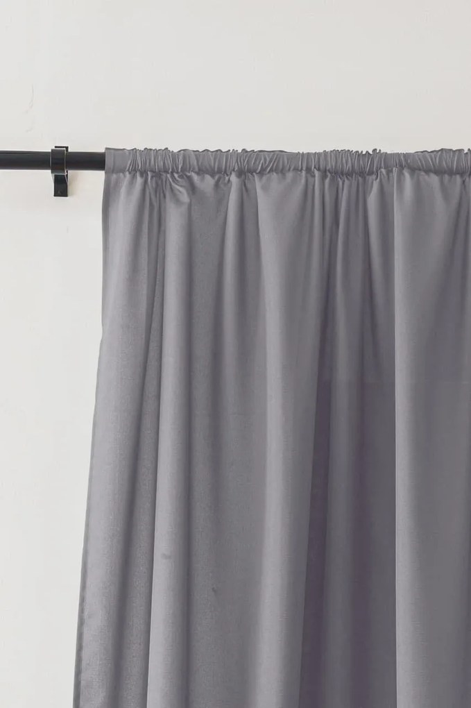 Závěs OXFORD LIGHT 140x250 cm, světle šedý Zavěšení: Řasící páska