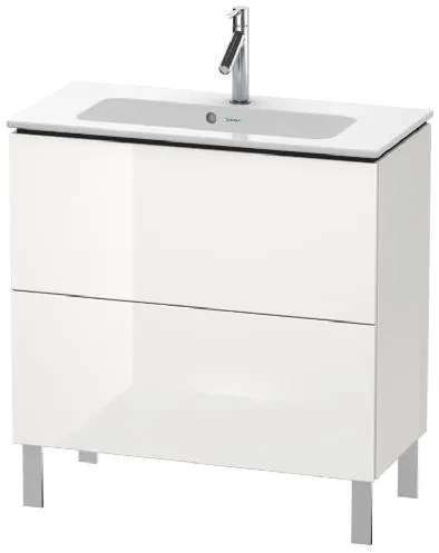 Duravit L-Cube - Umyvadlová skříňka Compact, 86x82x39 cm, 2 zásuvky, lesklá bílá LC667402222
