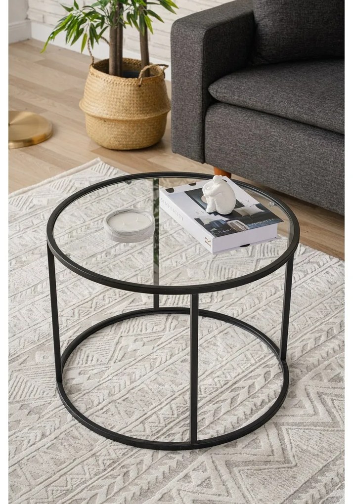 Konferenční stolek Berlin Black, 60 cm